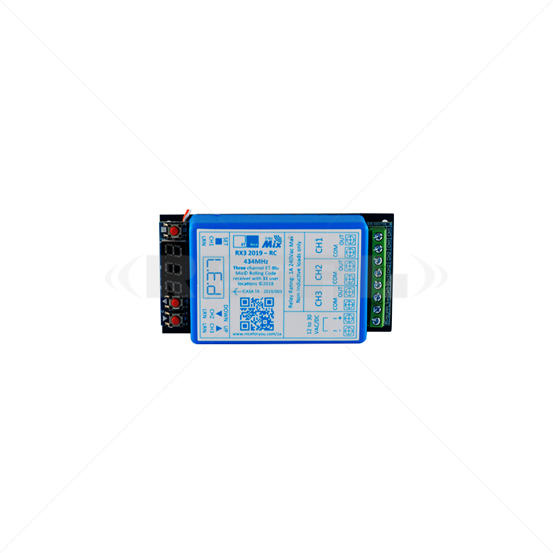 Nice Multi-Receiver RX3 3 Channel (TH ASSEMBLY) 434MHz - Gensix Technology